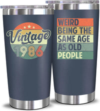 Tumbler 20 Oz Navy - Vintage 1986 Weird Being Old People