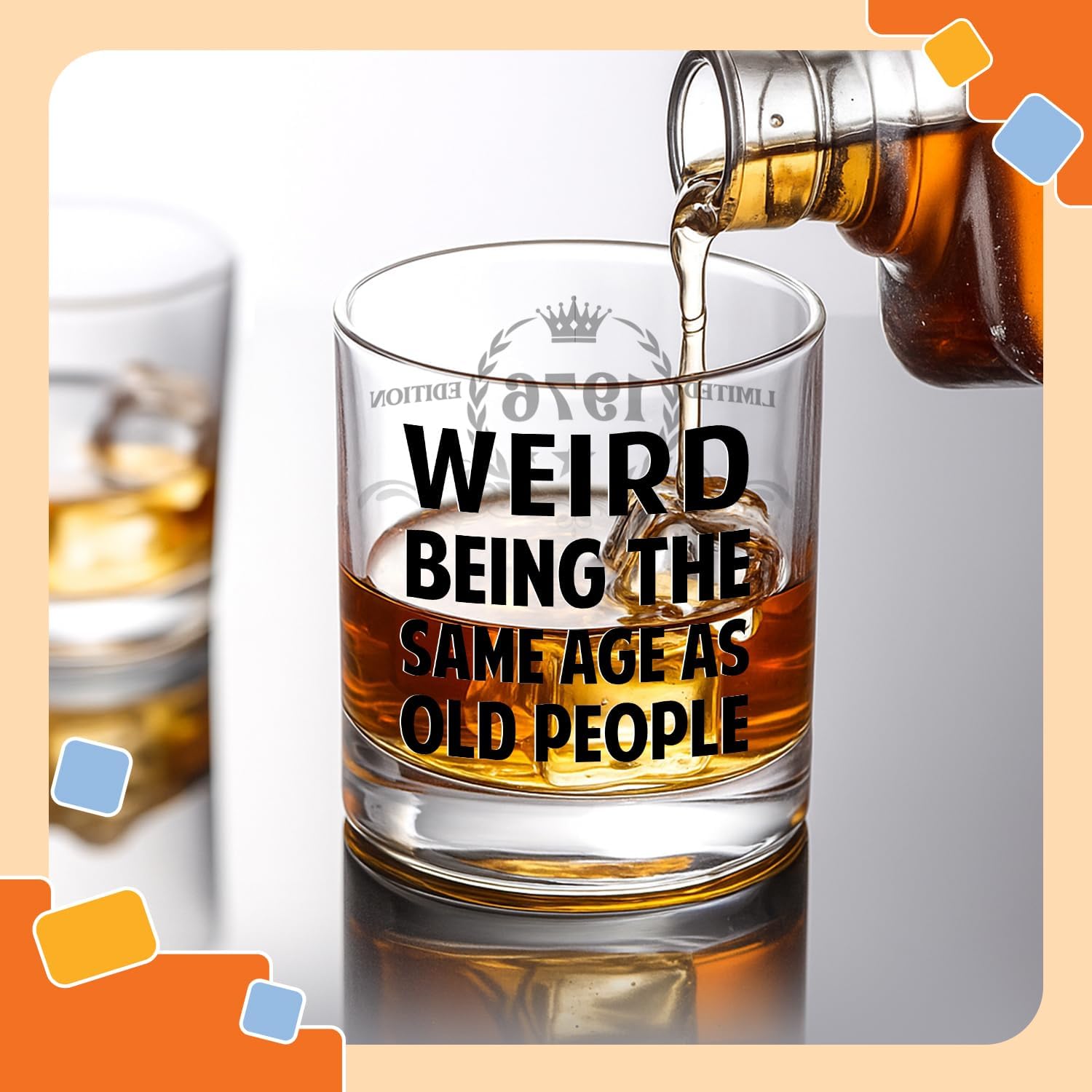 Whiskey Glass 11 Oz - 1976 Vintage + Weird Being The Same Age As Old P